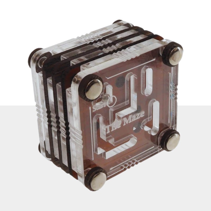 🧩 Puzzle a labirinto: sfida in legno e acrilico