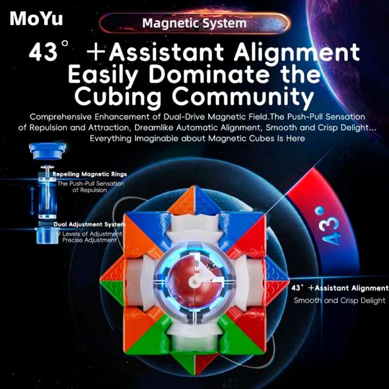 MoYu WeiLong WRM V9 3x3 (20 Core Magnetic) - Magnetic Dominance 🔥