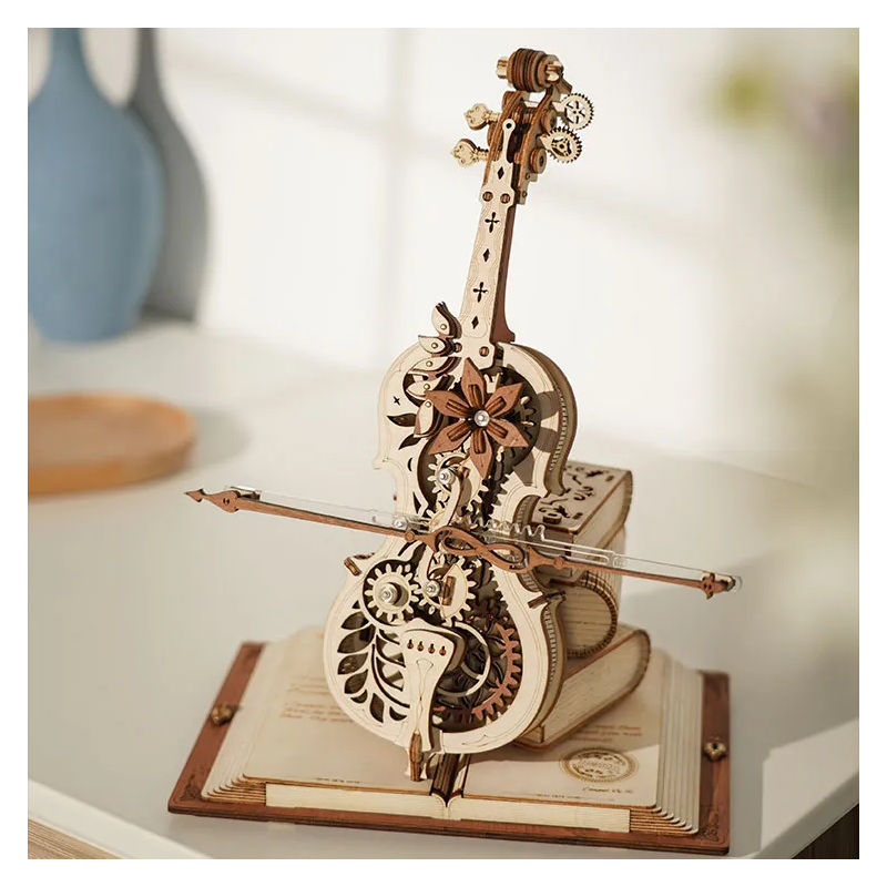 🎻 Robotime Cello Music Box - Fascino retrò.