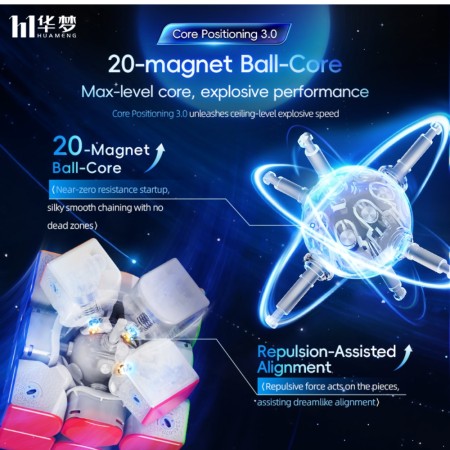 MoYu HuaMeng TG V2 20-Magnet Ball-Core UV 3x3